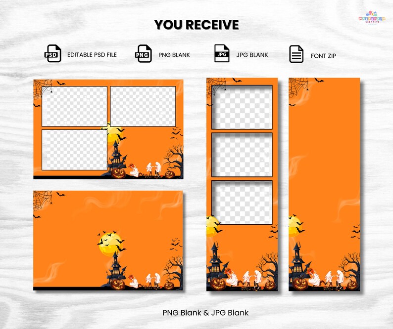 Spooky Halloween Photo Booth Template: Haunted Party Design (PSD ...