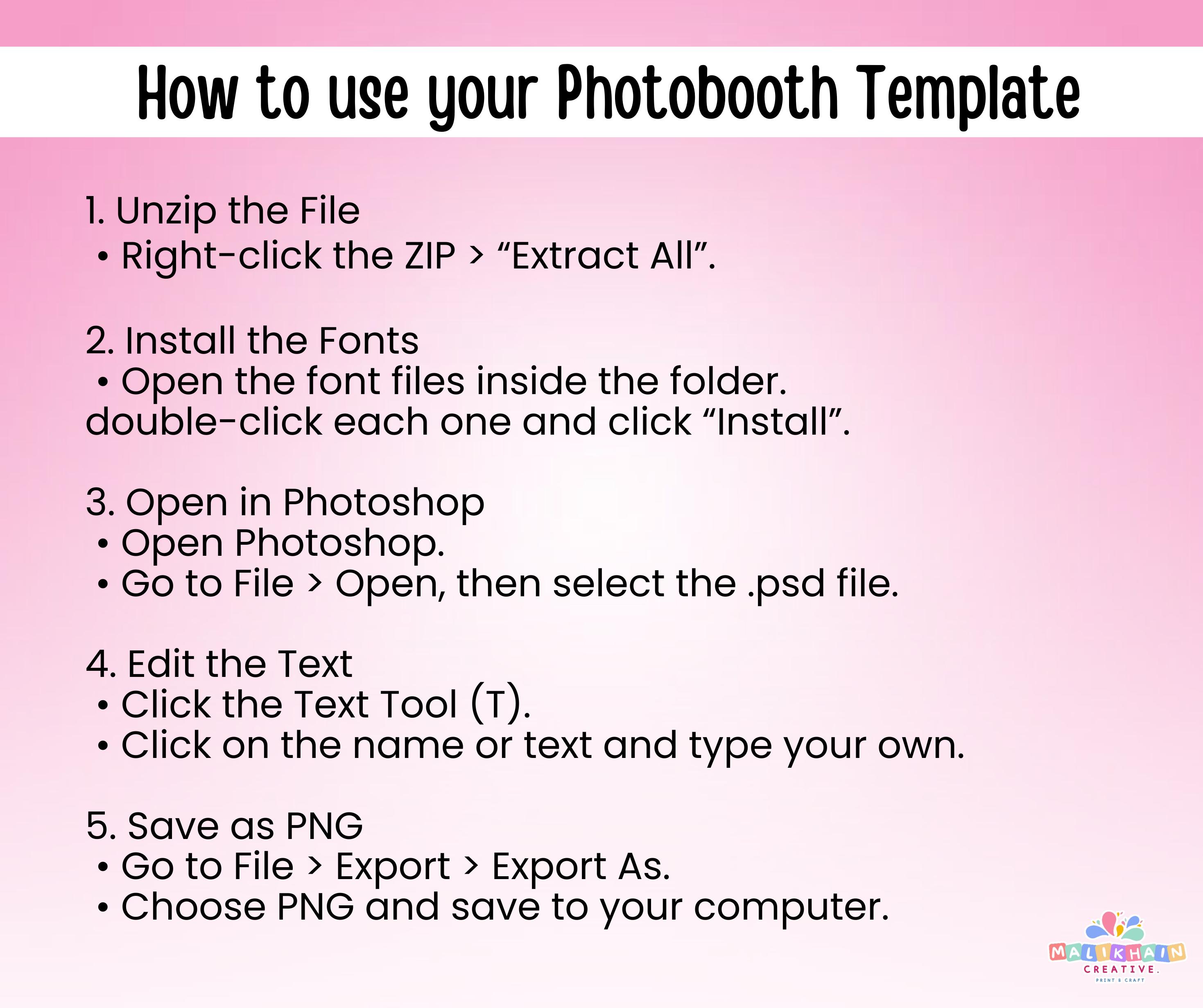 Butterfly Baby Shower Photo Booth Template: 4x6 Editable PSD (digital ...