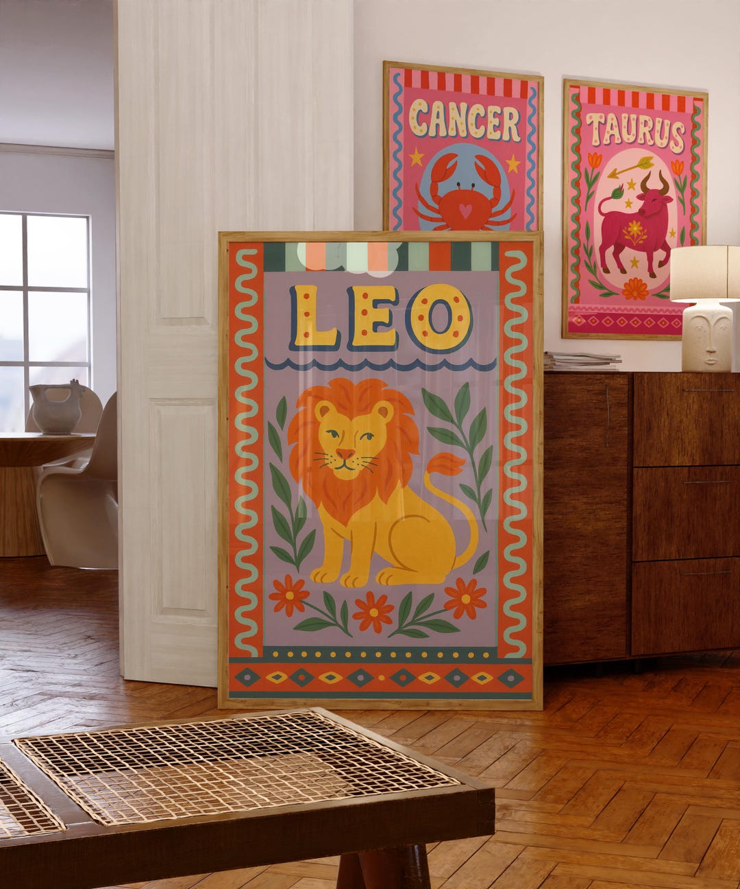 Leo Art Print, Leo Poster, Leo Printable Art, Zodiac Leo Print, Leo ...