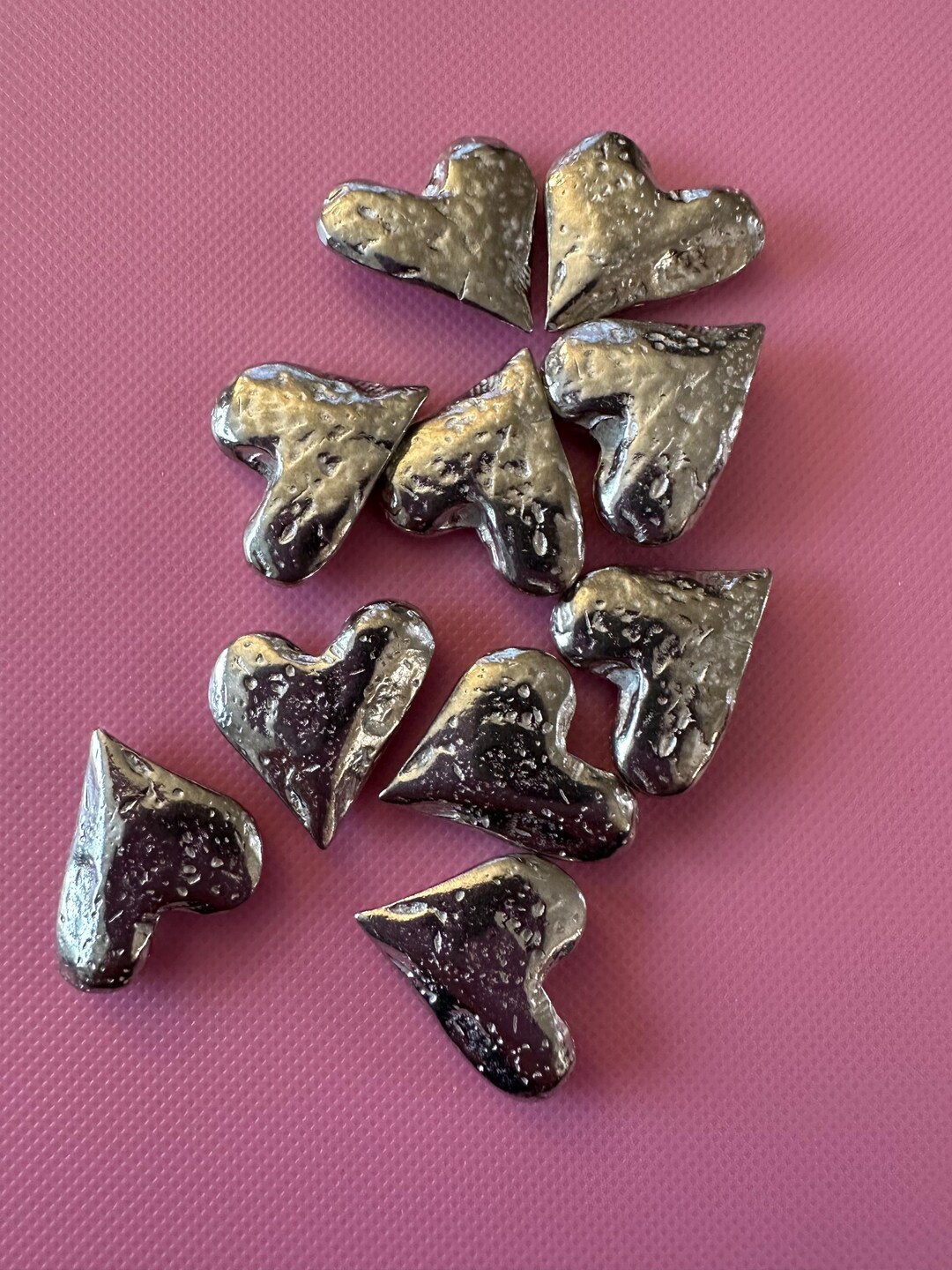 Pewter Heart Tokens-pack of 10 - Etsy