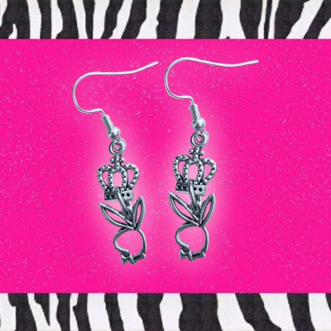Playboy Bunny Y2K Mcbling Gyaru Earrings - Etsy