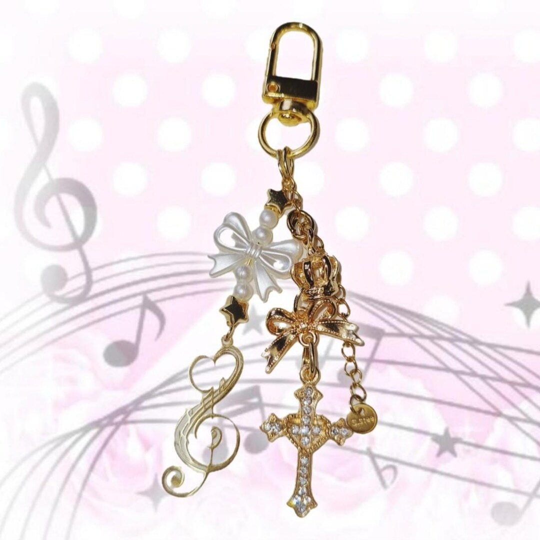 Coquette Gold Music Note Mcbling Trashycore Y2K Gyaru Harajuku Bag ...