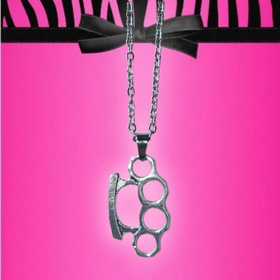 Knuckle Mcbling Trashycore Y2K Necklace - Etsy
