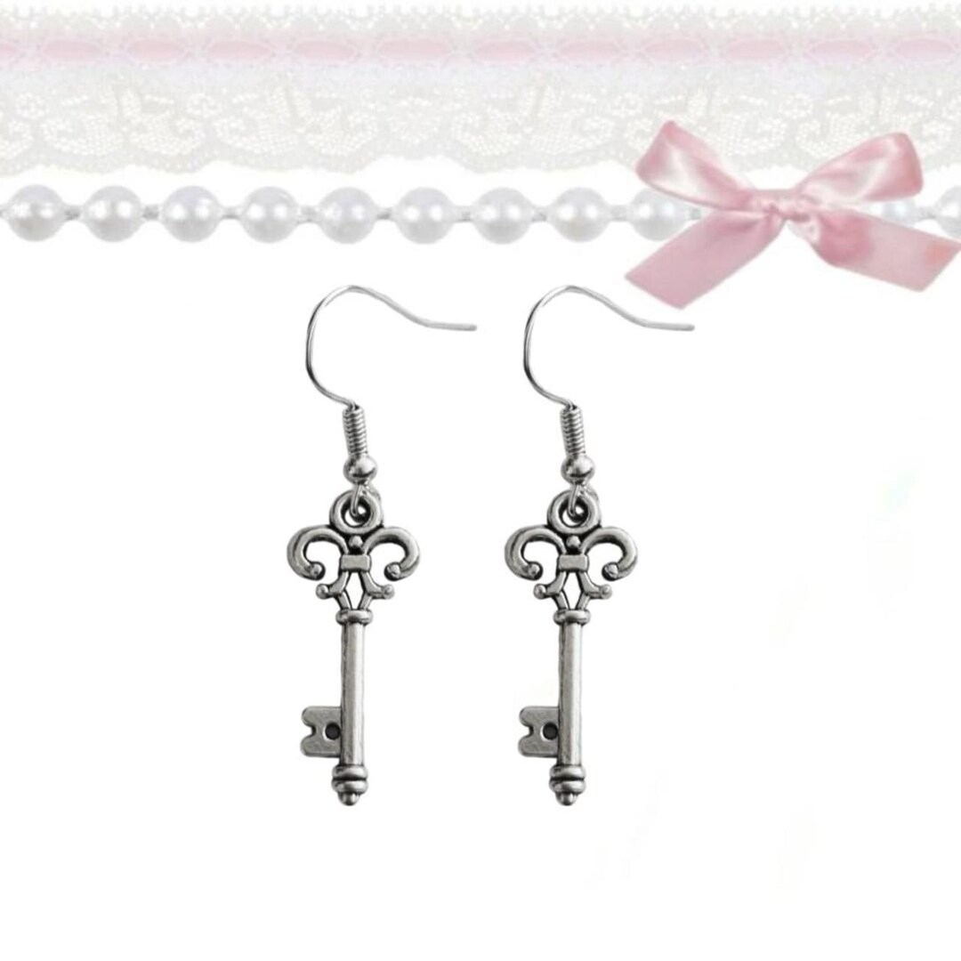 Fairycore Key Charm Coquette Mcbling Gyaru Earrings - Etsy