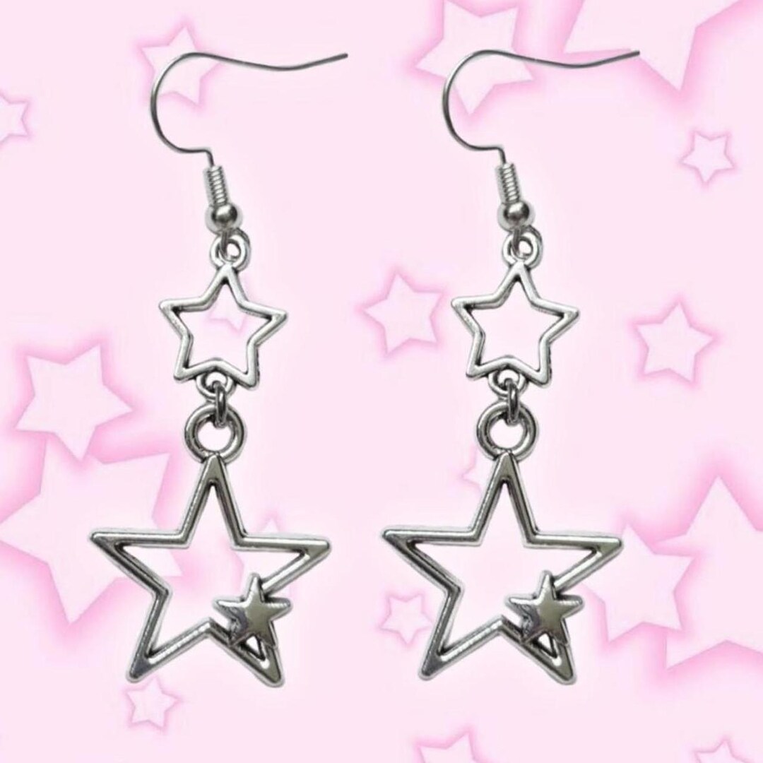 Y2K Mcbling Gyaru Star Earrings - Etsy