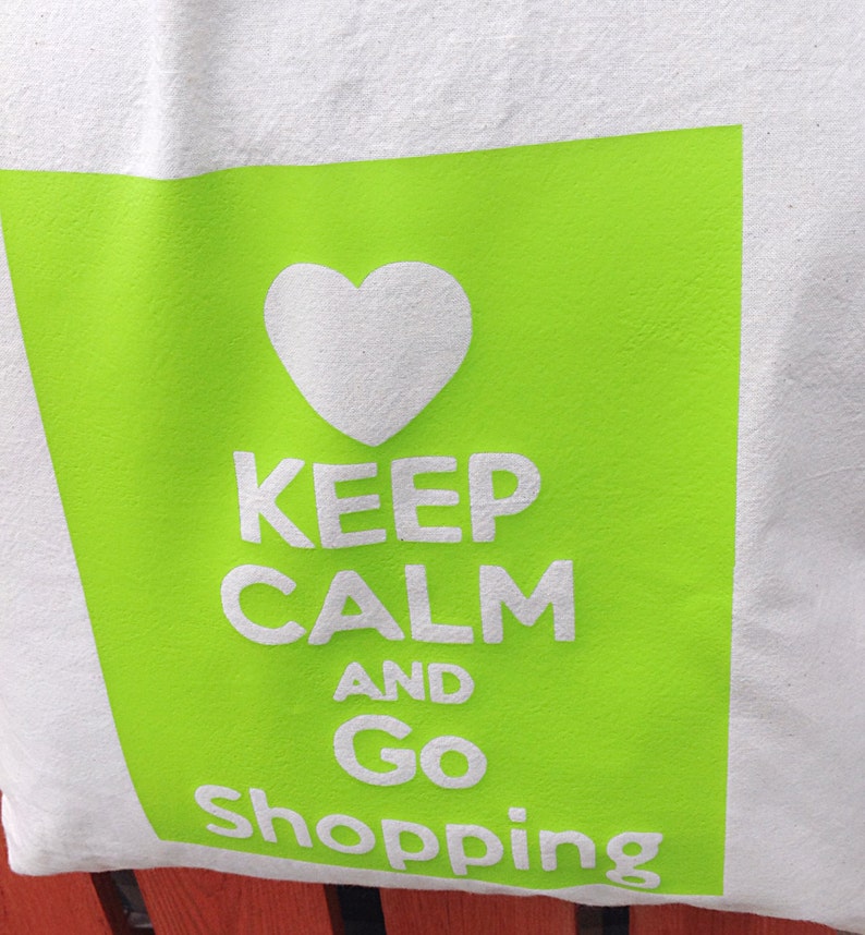 Keep Calm and Shop Tote Bag Great Size to Carry Around in - Etsy