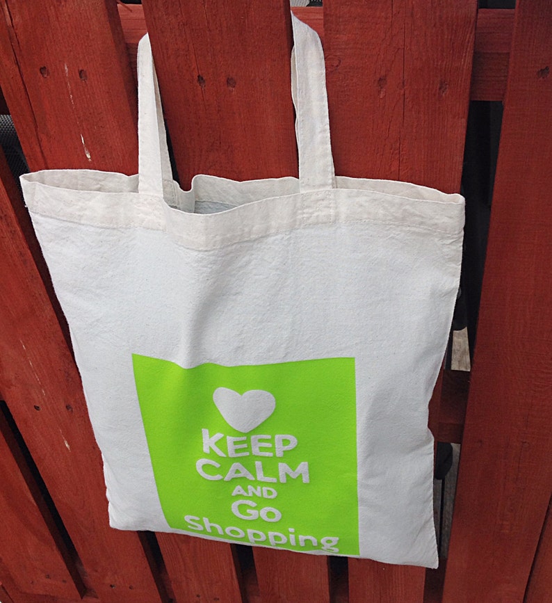 Keep Calm and Shop Tote Bag Great Size to Carry Around in - Etsy