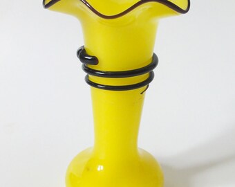 Vintage snake vase glass | Etsy