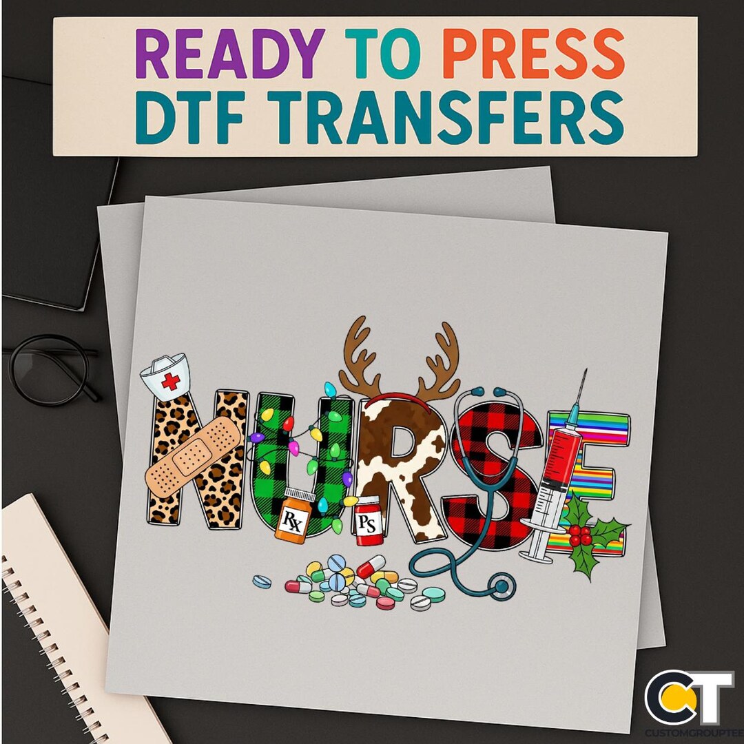 Nurse DTF Transfer Design: Medical Icons for T-shirts - Etsy