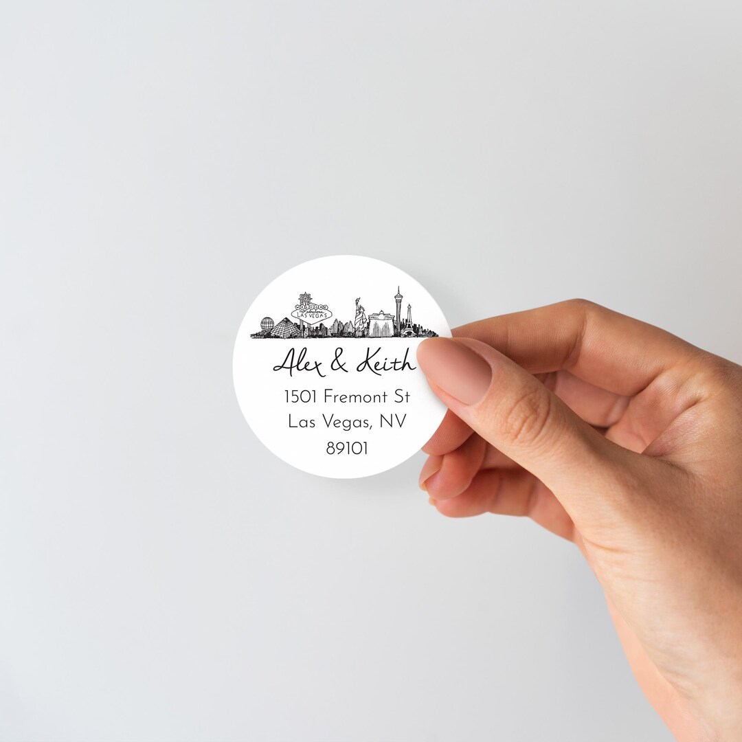 City Skyline Return Address Labels, Customizable With Your Preferred ...