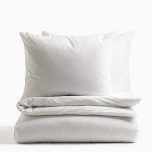 White Linen Duvet Cover Washed Linen Bedding White Comforter Cover King ...