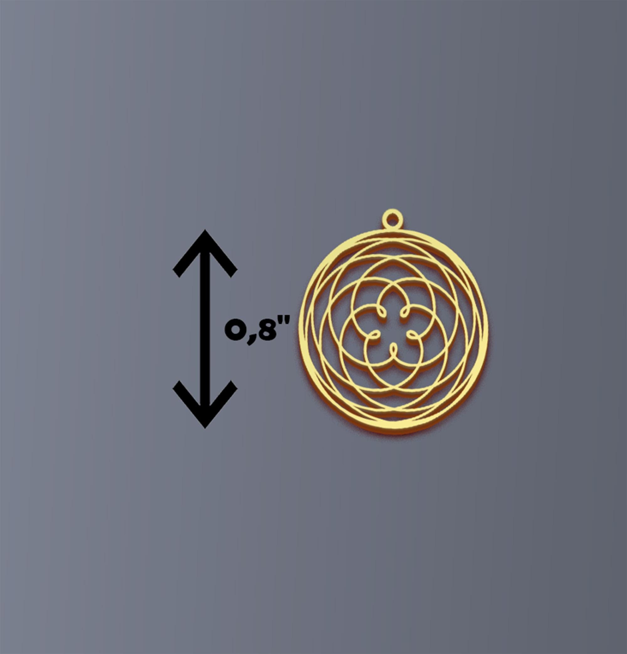 Sterling Silver Rose of Venus Necklace: Sacred Geometry Pendant, Venus ...