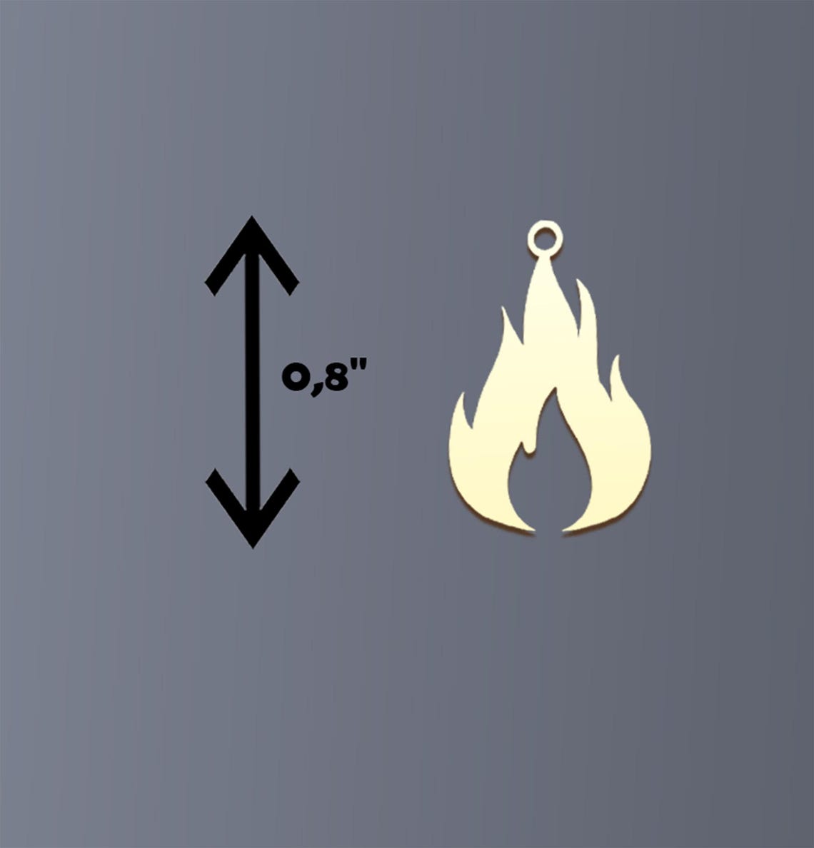 Sterling Silver Flame Necklace: Minimalist Fire Charm, Flame Pendant ...