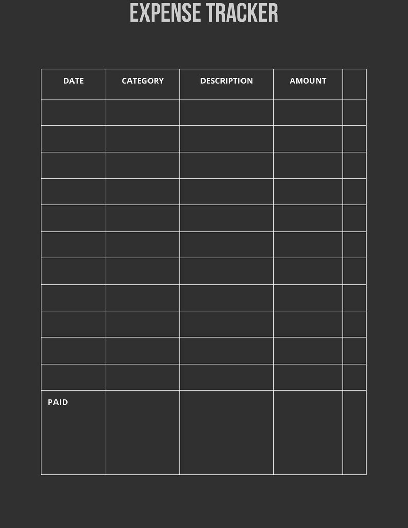 Dark Aesthetic Budget Planner | Digital Printable Finance Tracker PDF ...