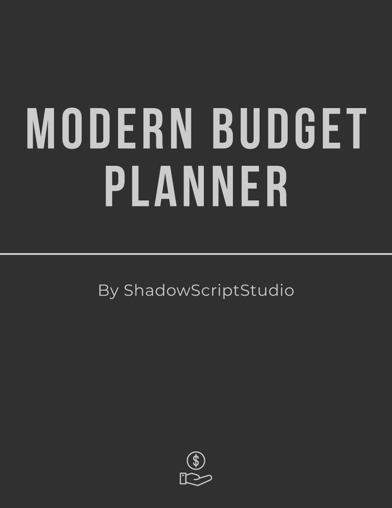 Dark Aesthetic Budget Planner | Digital Printable Finance Tracker PDF ...