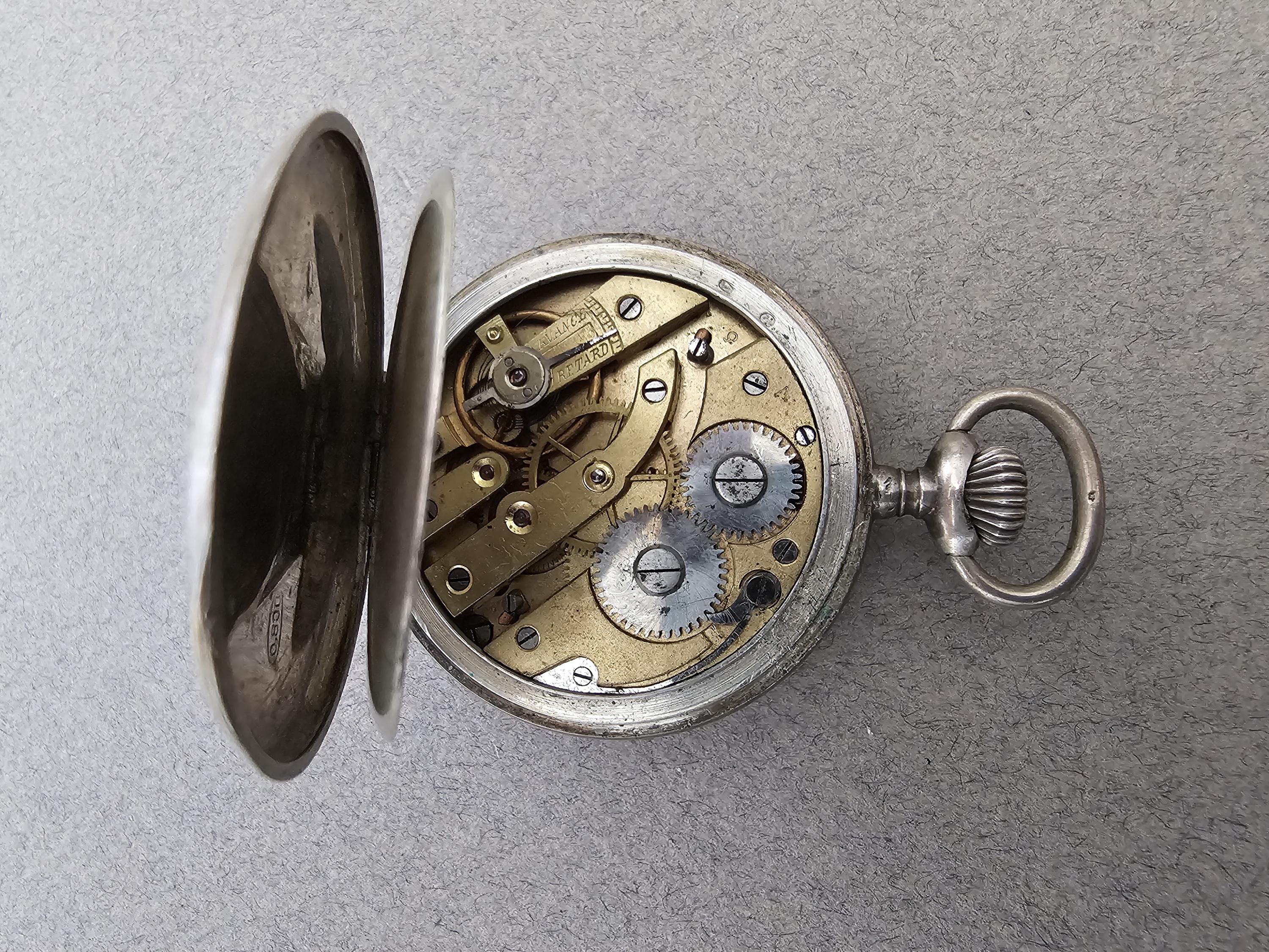 Antique Sterling Silver Pocket Watch With Flower Caseback Restoration ...