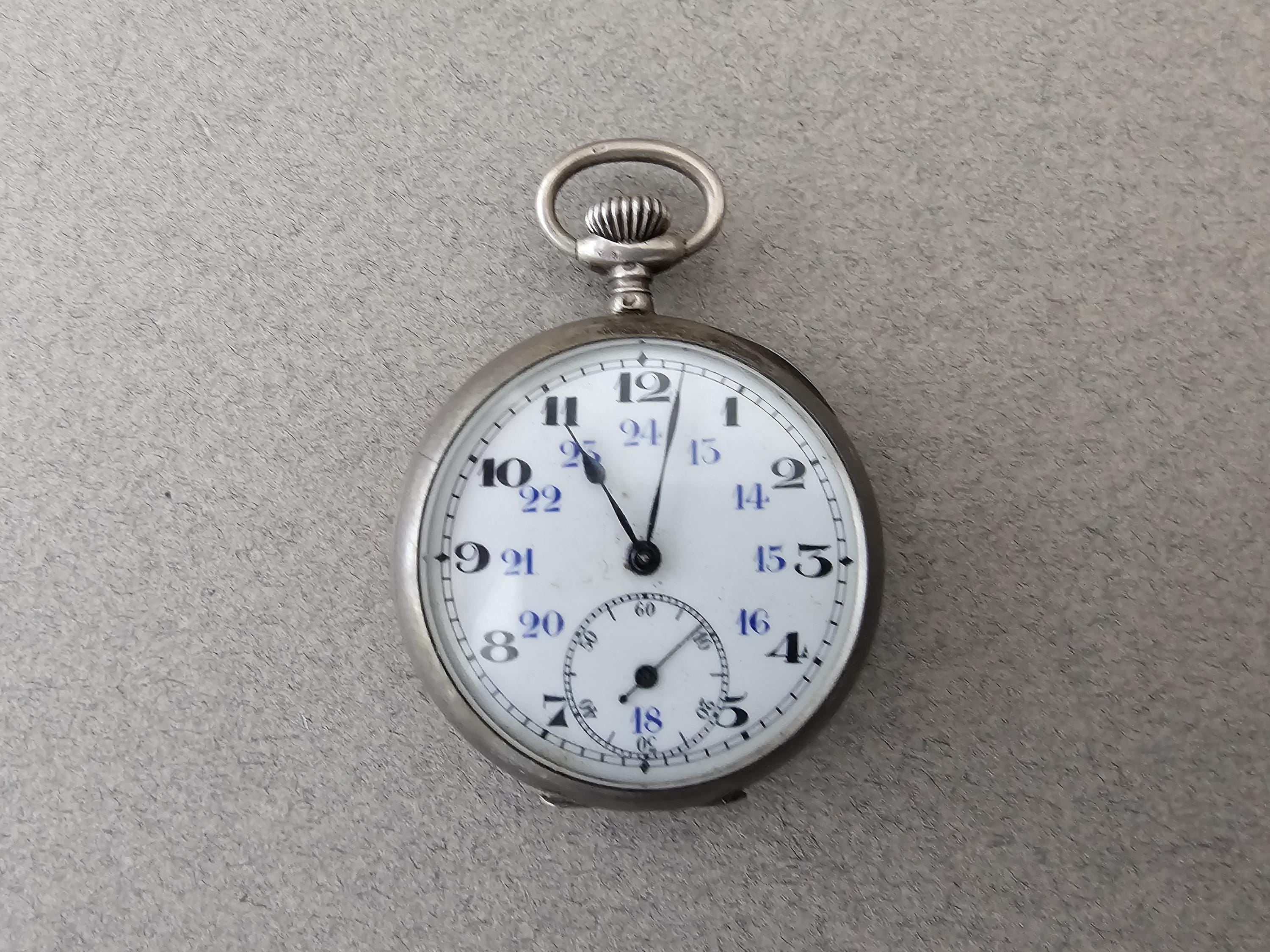 Antique Sterling Silver Pocket Watch With Flower Caseback Restoration ...