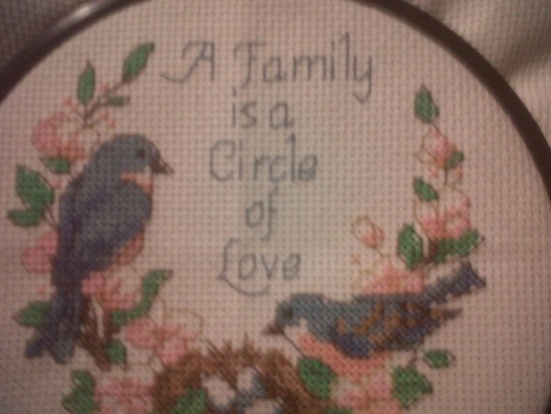 Family Circle of Love Cross Stitch - Etsy