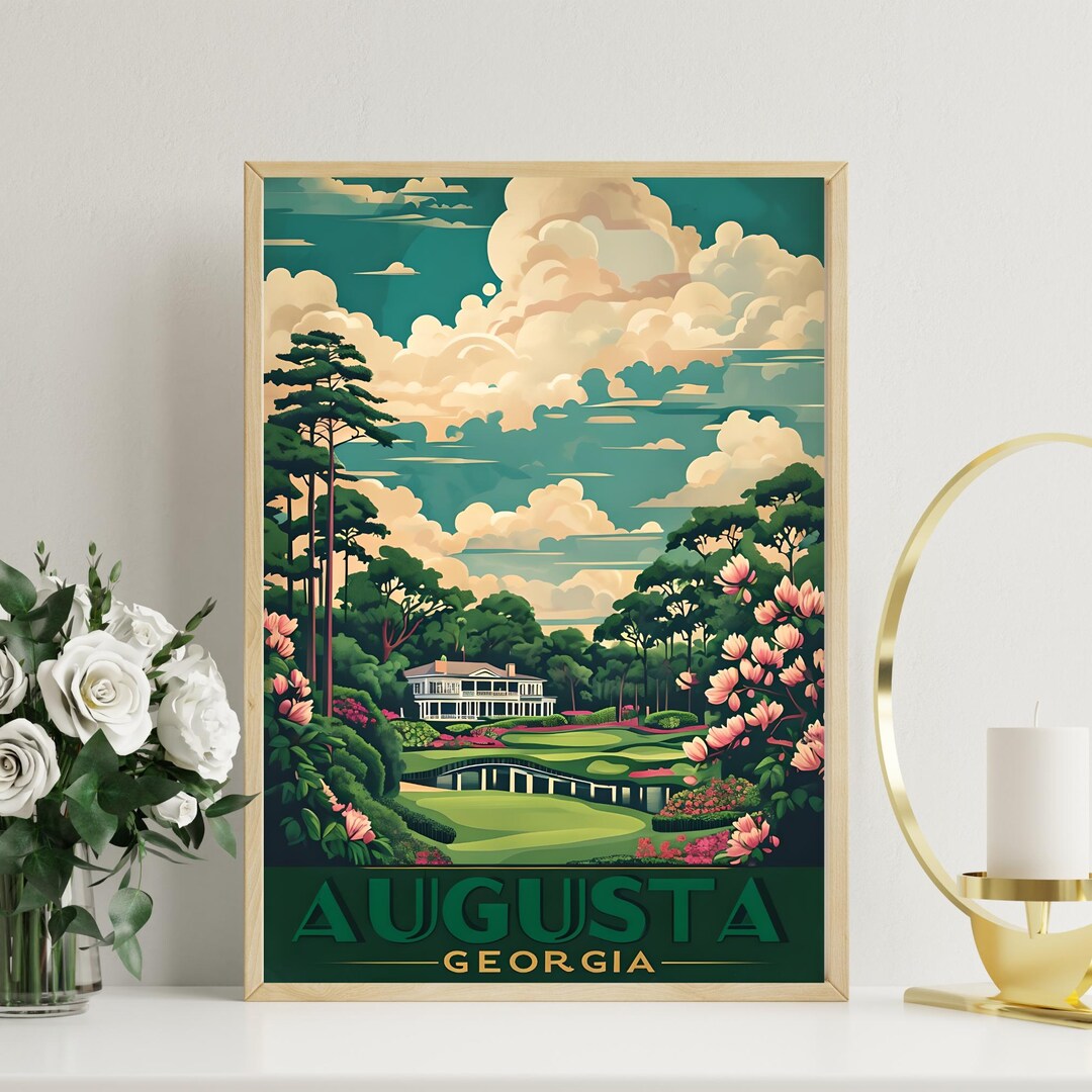 Augusta Georgia Matte Vertical Posters, Vintage Wall Art, Golf Decor ...
