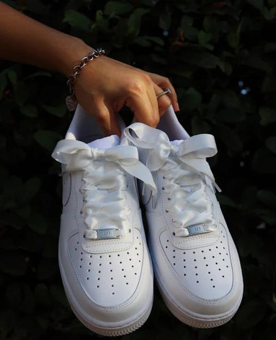 Bespoke Bridal Air Force 1 Luxury Embroidered Sneakers, Bridal Shoes ...