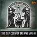 Spooky Witch and Cauldron Panel DXF SVG - Halloween Design - Laser, Cnc ...