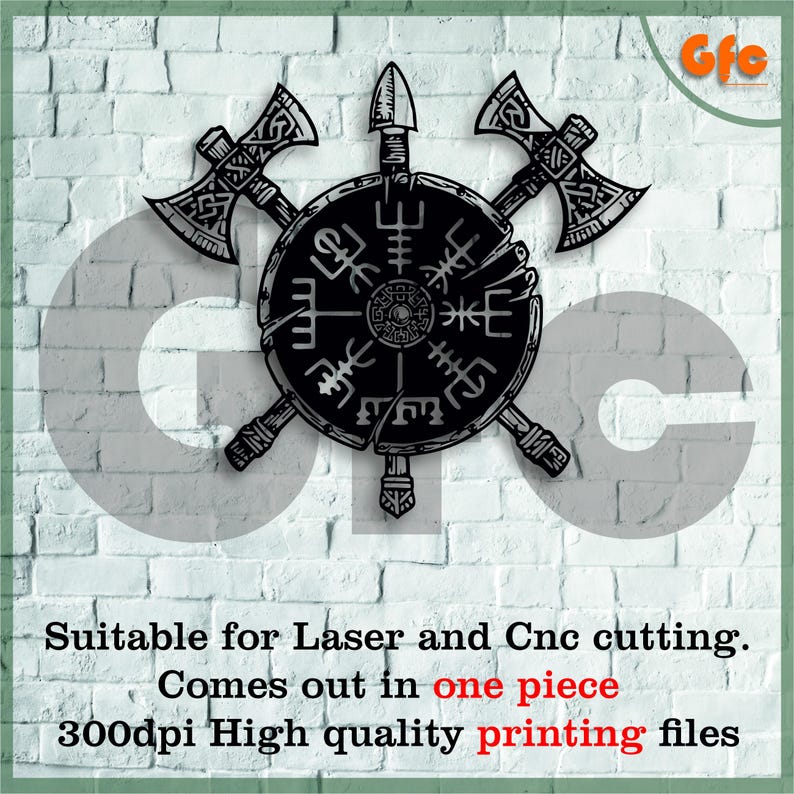 Viking Shield DXF SVG – Norse Warrior Symbol – Cricut, Laser Cutting ...