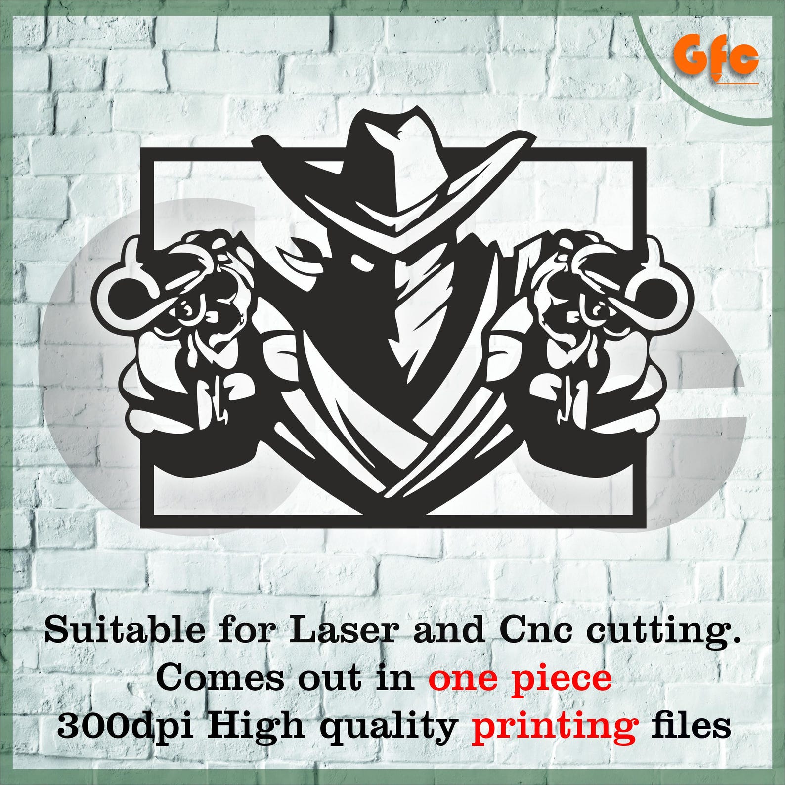 Cowboy Silhouette DXF SVG | Western Outlaw Art - Laser, Cricut Cut ...