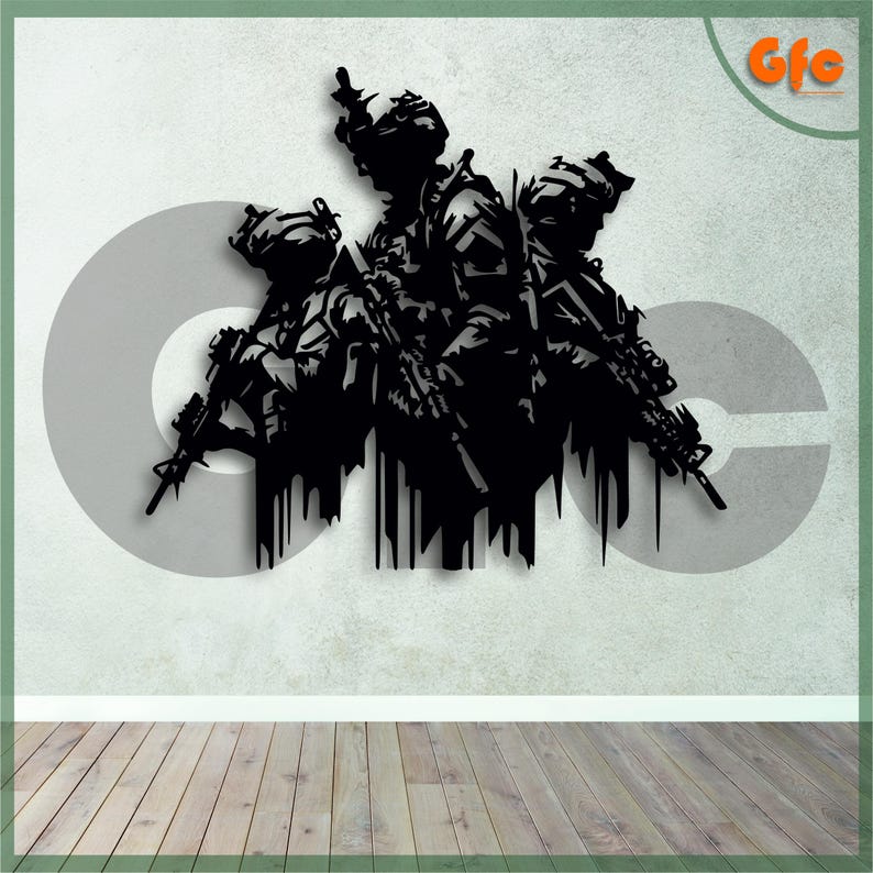 Soldiers Team DXF SVG – Game Room Wall Decor – Laser Cut & Printable - Etsy