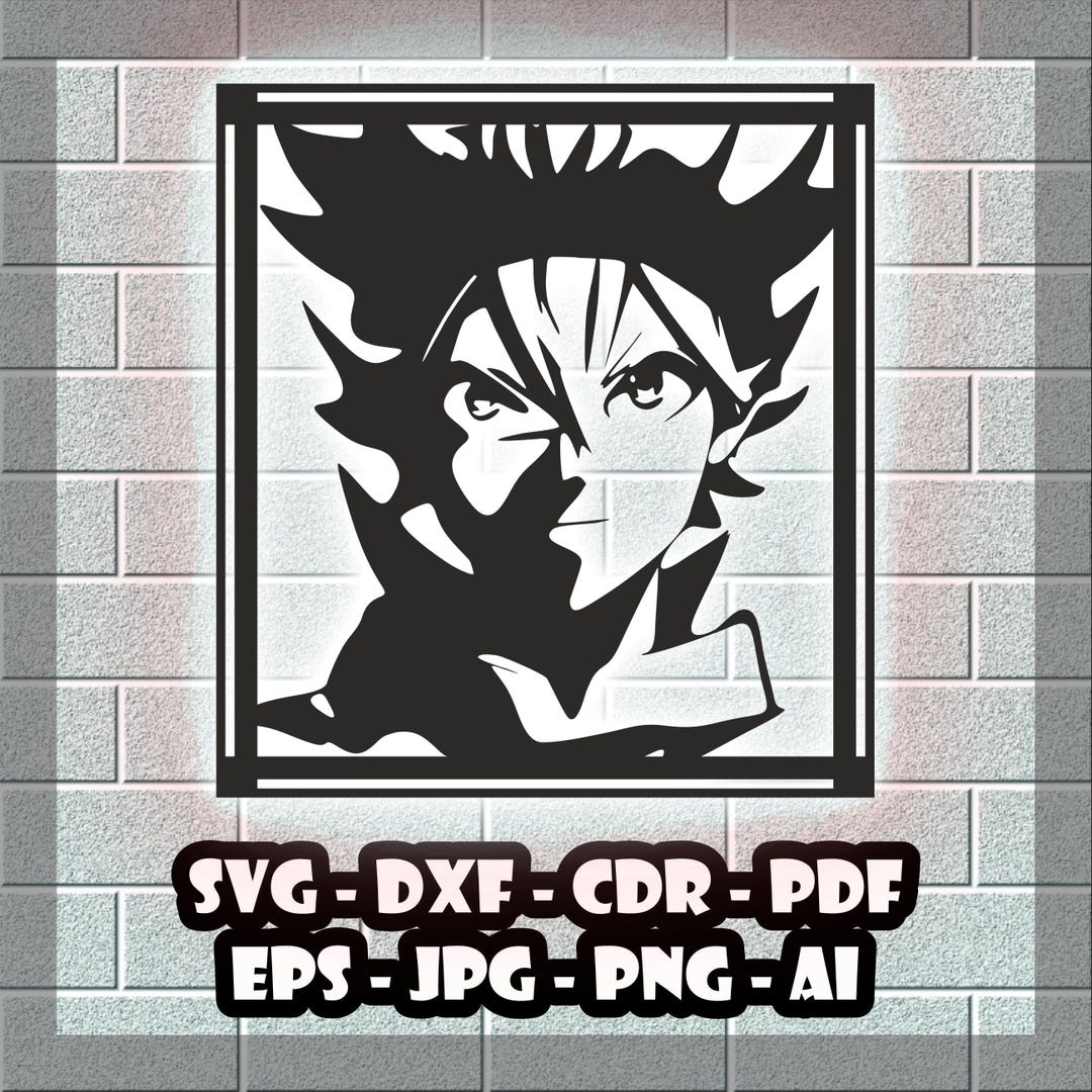Black Clover Asta Anime Manga Svg Dxf Cdr Pdf Ai Png Eps Jpg Digital ...