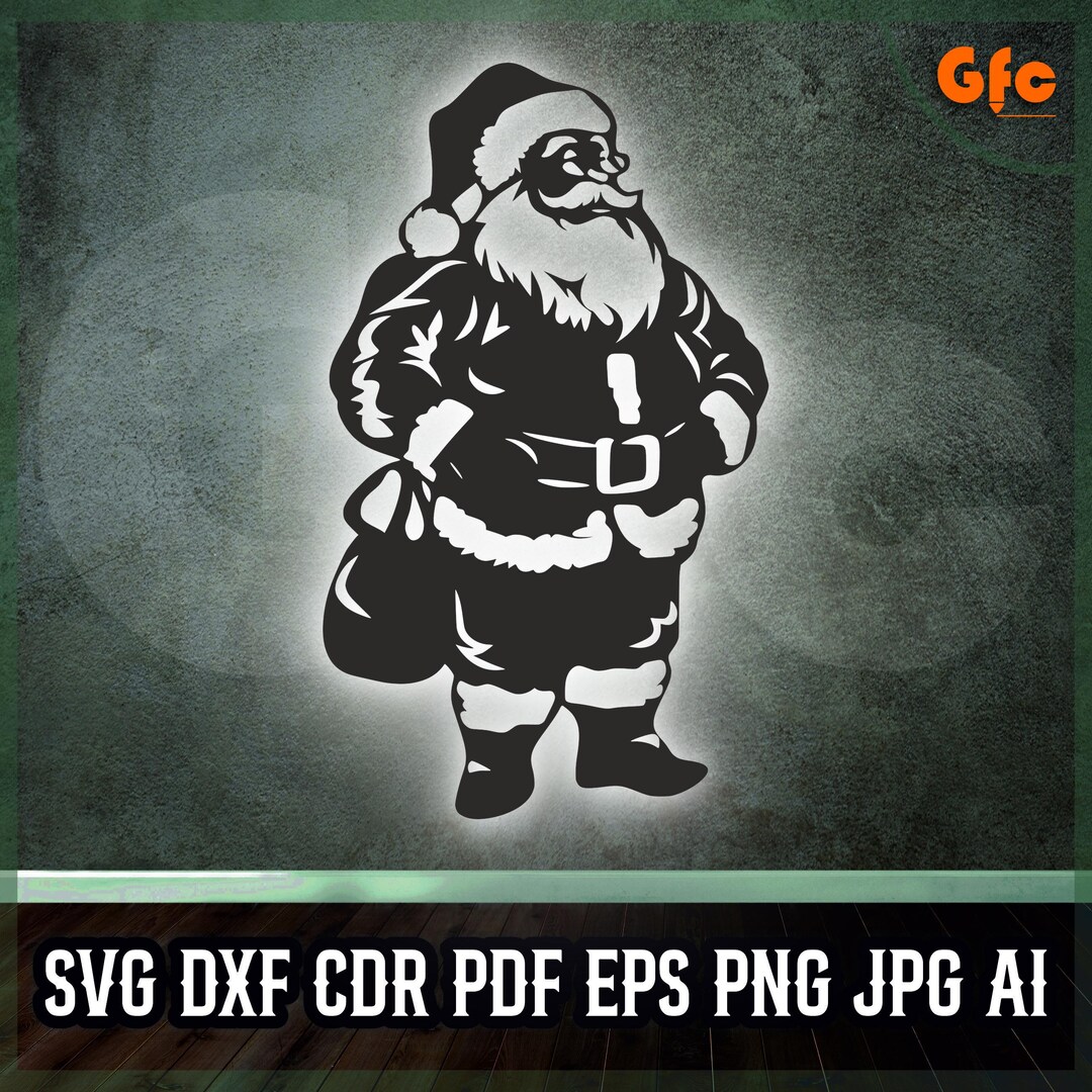 Santa Claus DXF SVG - Christmas Decor - Laser, Cnc Cut & Printable - Etsy