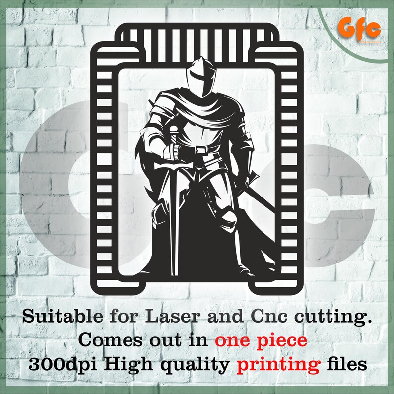 Knight SVG - Medieval Knight Silhouette Digital File for Laser Cutting ...
