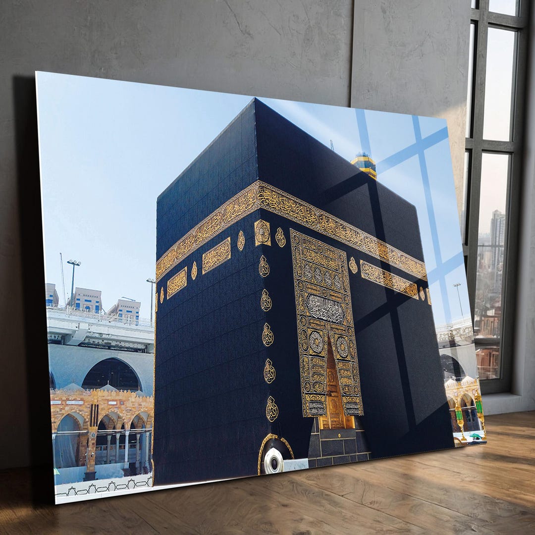 Mecca Kaaba Wall Art: Tempered Glass Decor (14x20 to 27x43 Inches) - Etsy