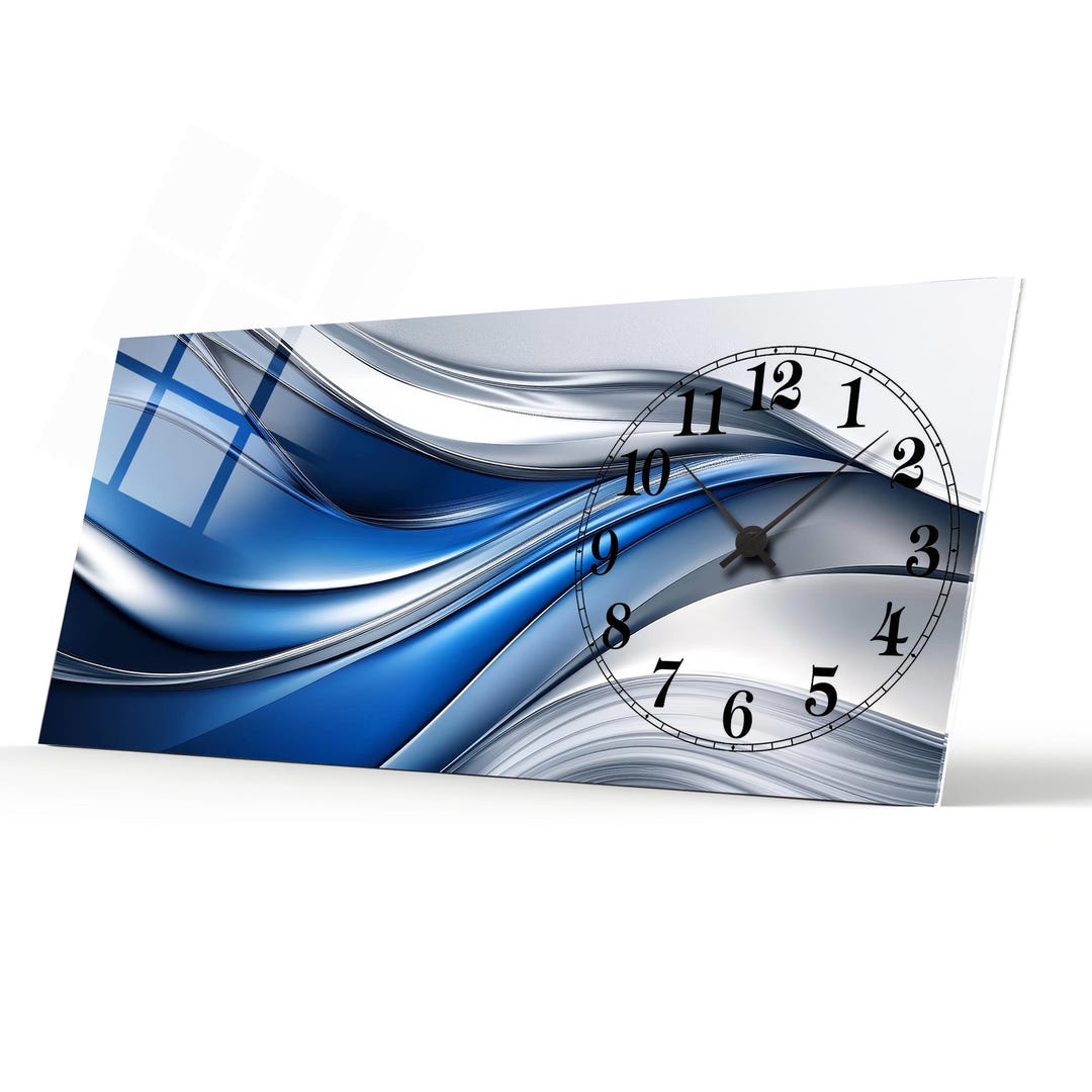 Reloj abstracto de cristal templado: extragrande, arte moderno y ...