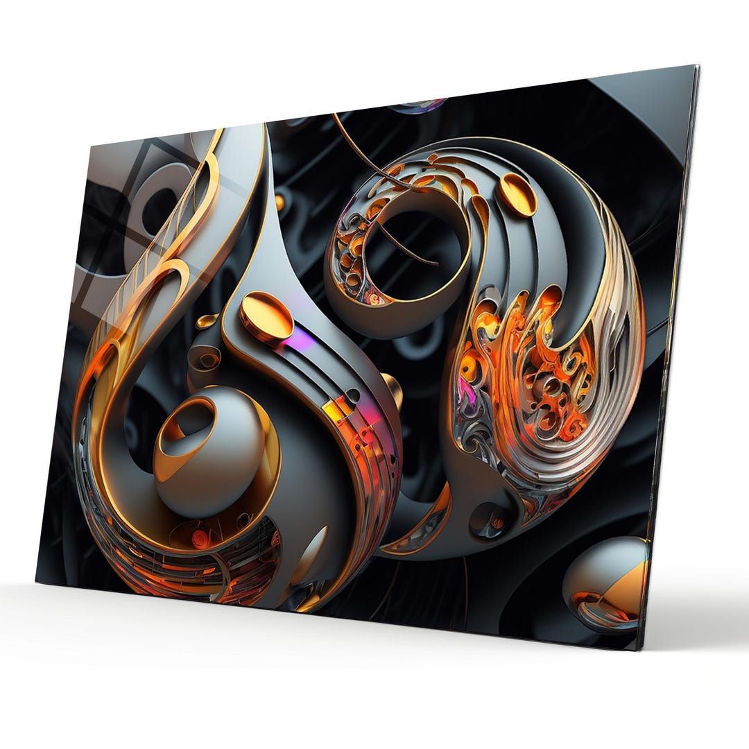 Tempered Glass Treble Clef Wall Art - Abstract Music Decoration - Etsy