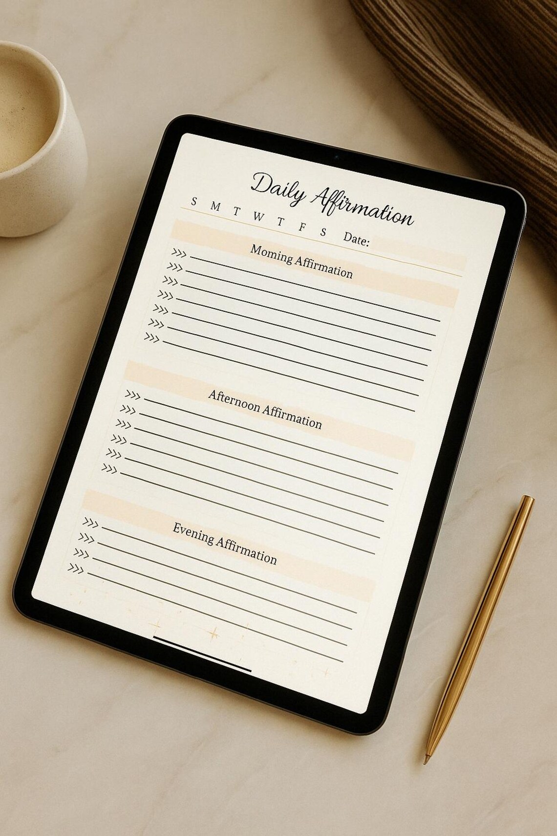 Daily Affirmation Journal – Printable Self-love and Mindset Tracker PDF ...