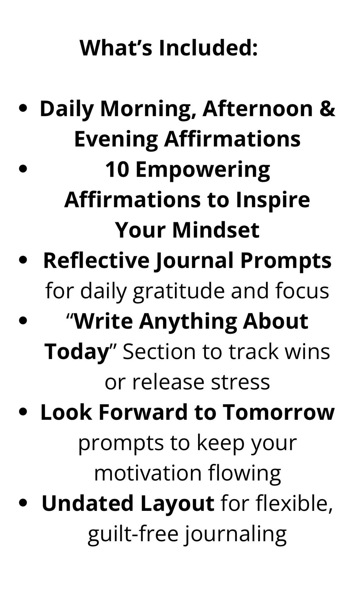 Daily Affirmation Journal – Printable Self-love and Mindset Tracker PDF ...