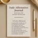 Daily Affirmation Journal – Printable Self-love and Mindset Tracker PDF ...