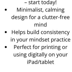 Daily Affirmation Journal – Printable Self-love and Mindset Tracker PDF ...