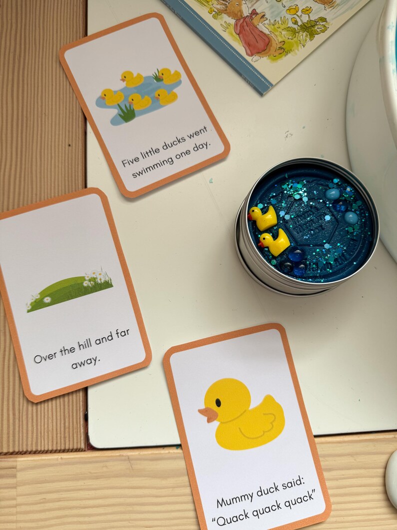 Five Little Ducks Flashcards - Etsy