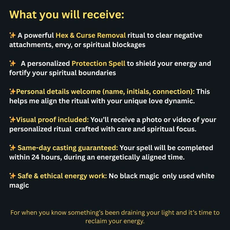 Energy Cleanse & Protection Bundle | Hex Removal | Curse Removal ...