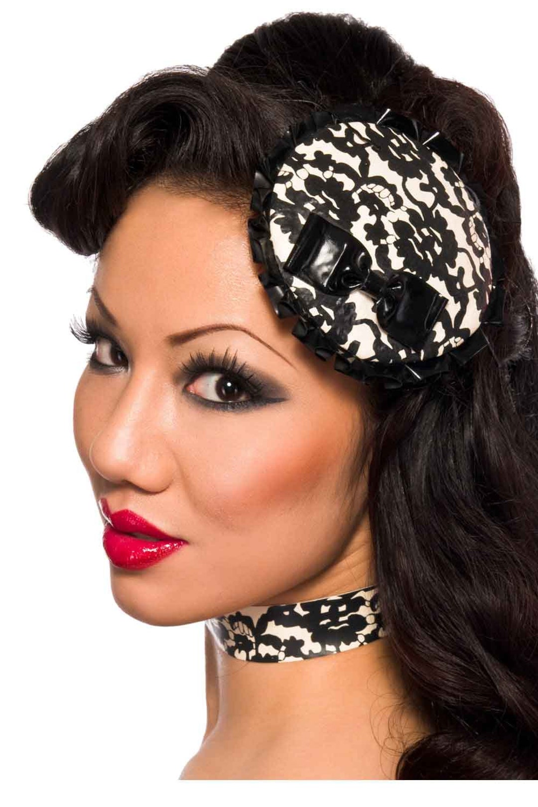 Bordelle-l'amour Damsella Mini Disc Latex Fascinator - Etsy