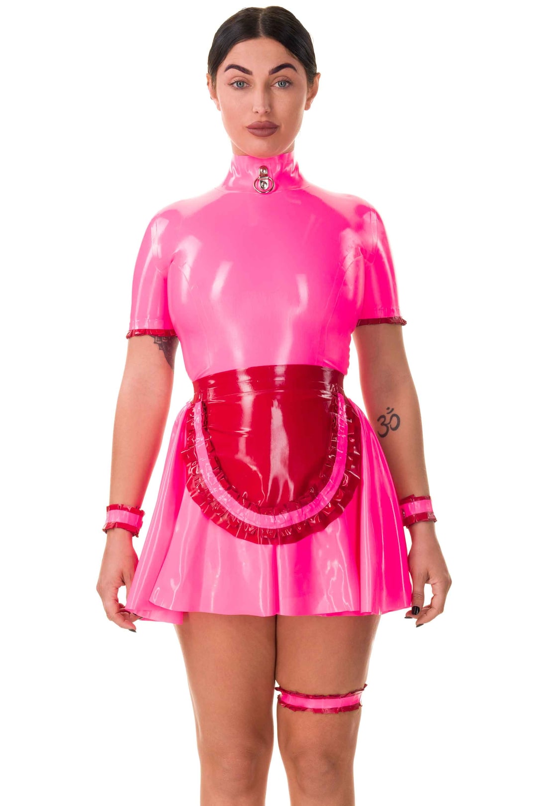 Maidmoiselle Maids Mini Latex Dress With Apron - Standard Sizes ...