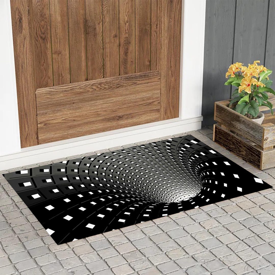Caution: Hole Alert! Doormat, 3D Doormat, Illusion Themed Doormat ...