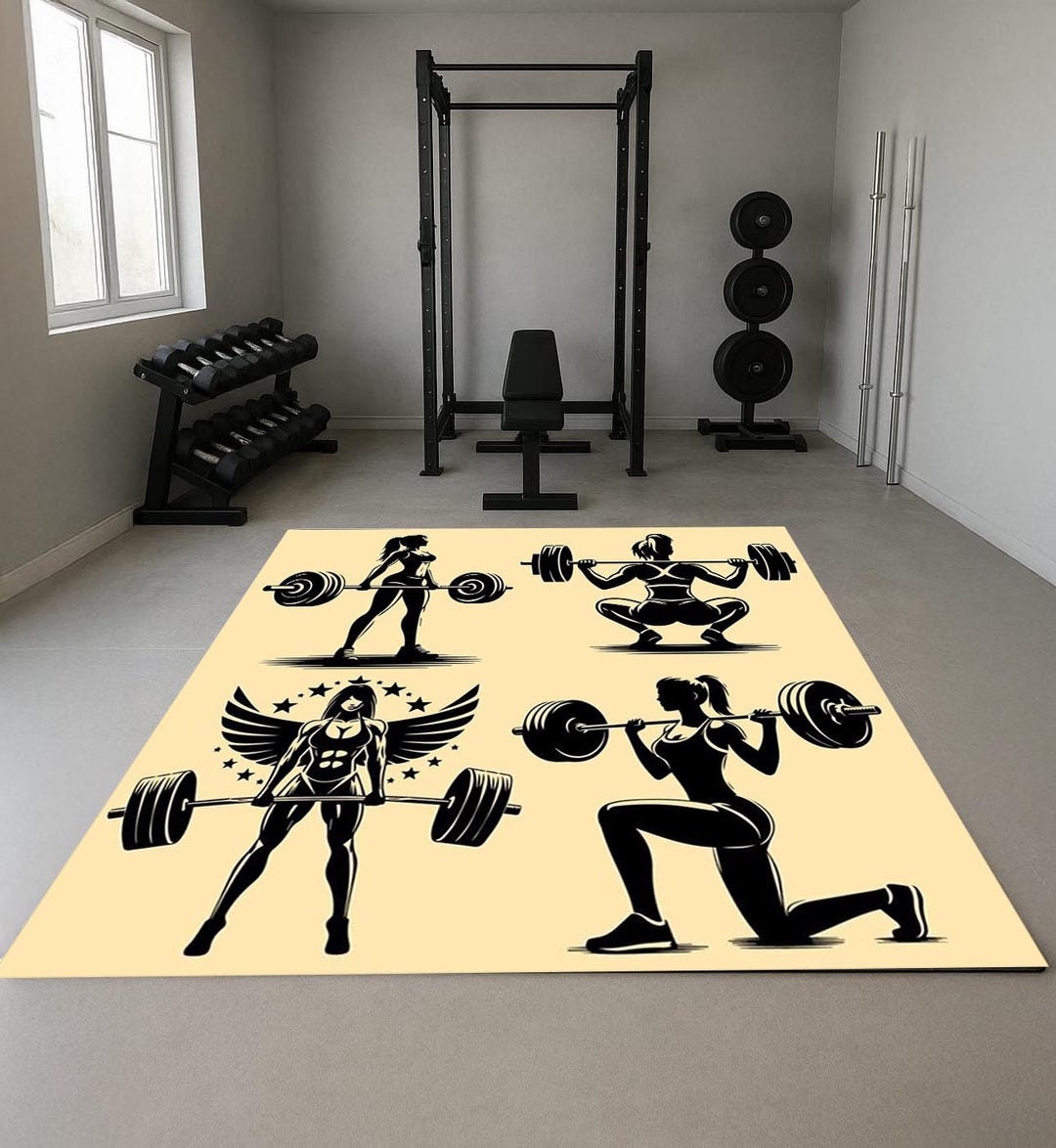 Modern Art Inspired Gym Rug, Adds Warmth,energy and Style to Your ...