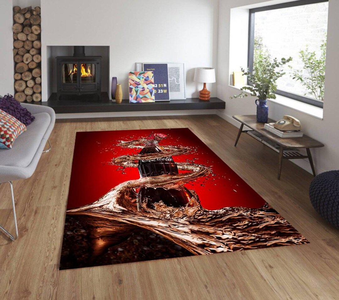 Coke Rug, Coca Cola Retro, Coca Cola, Artistic Rug, Bottle Patterned ...