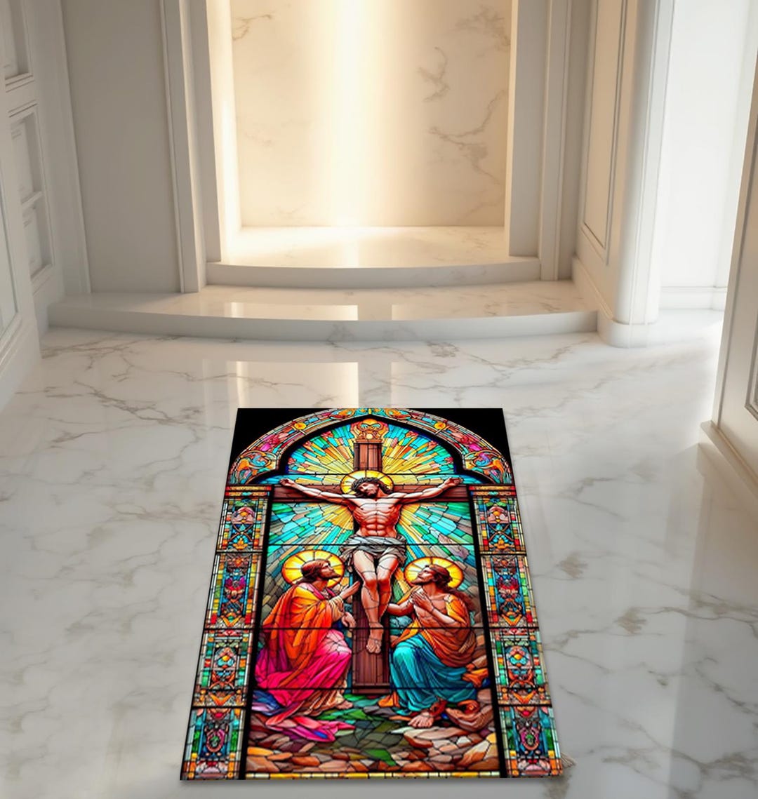 Jesus Prayer Rug,christian Prayermat,jesus Themed Rug,religious ...
