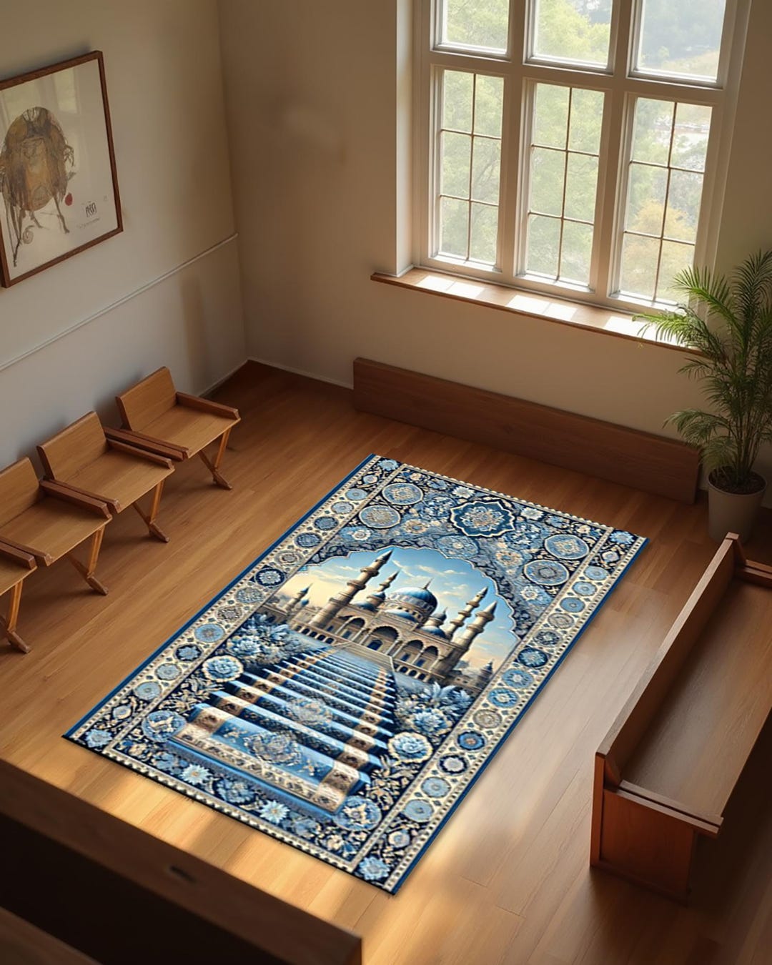 Mosque-themed Prayer Mat, Muslim Prayer Mat, Mosque-themed Prayer Mat ...