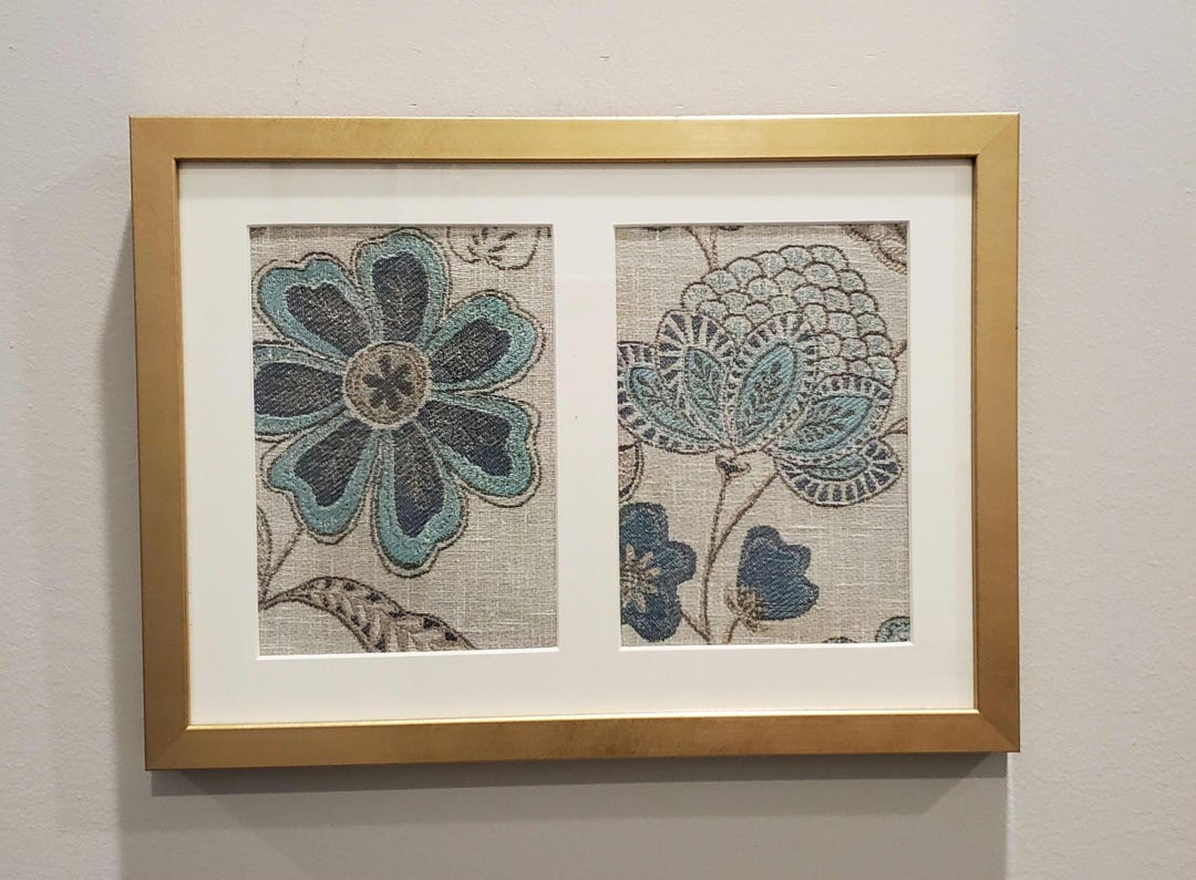 Wall Decor Framed Upholstery Fabric Framed Art Gallery Wall Art ...