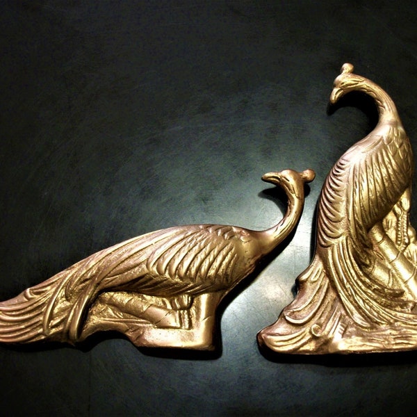 Golden Peacock Art - Etsy