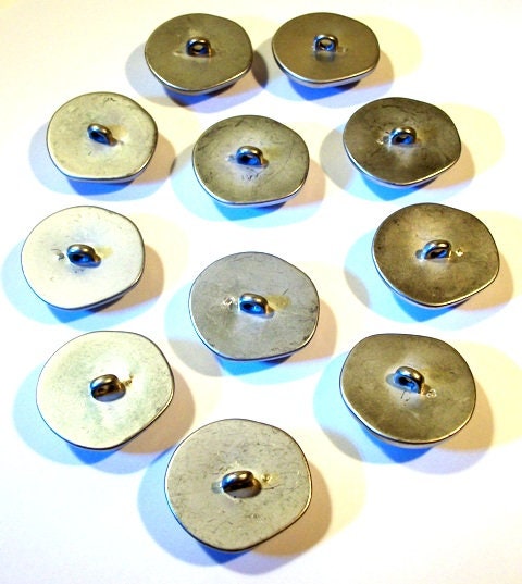 Art Deco Style 11 Matte Silver Gray Plastic Large Fancy Shank - Etsy